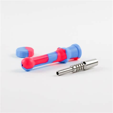 Silicone Honey Straw 14mm Titanium Tip Assorted Colors