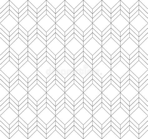 Abstract Simple Geometric Vector Seamless Pattern With Black Line