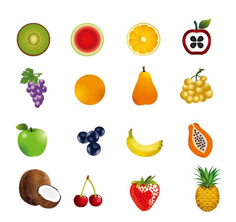 Bezierinfoベジェインフォ フルーツ アイコン セット Fruit Icon Set イラスト素材