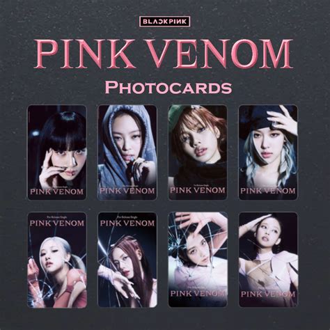 Kit 5 Photocards Blackpink Pink Venom Born Pink Colecionáveis Foto Idol