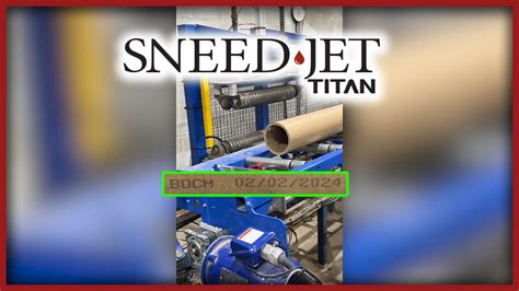 Sneed Jet® Titan Thermal Inkjet Printer Printing Date On Carboard Tube