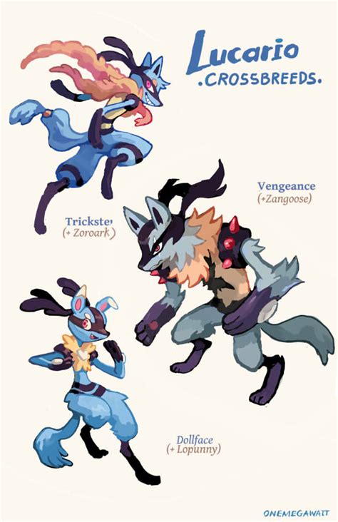 Lucario Lopunny Zoroark And Zangoose Pokemon Drawn By Onemegawatt