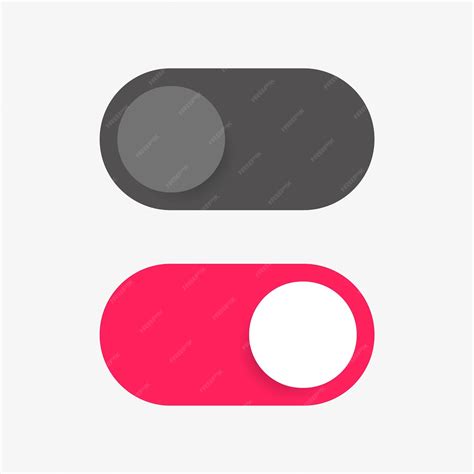 Premium Vector 3d Toggle Switch Buttons On And Off Icon In Black And