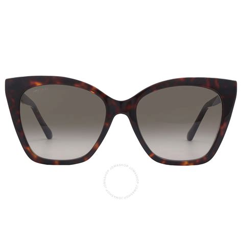 Jimmy Choo Brown Gradient Cat Eye Ladies Sunglasses Ruags 0086ha 56