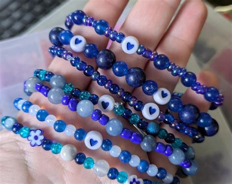 Blue Friendship Bracelet Etsy