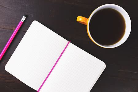 Royalty Free Photo Brown Pencil On White Spiral Notebook PickPik