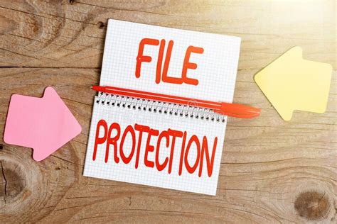 Sign Displaying File Protection Business Idea Preventing Accidental