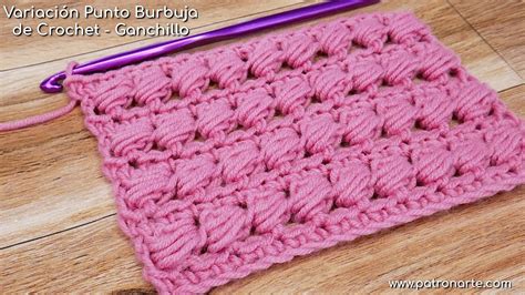 Variación Punto Burbuja de Crochet Ganchillo Paso a Paso Aumentos y