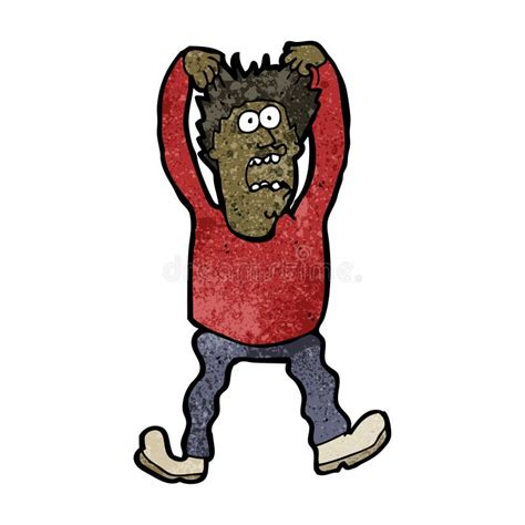 Cartoon Man Tearing Hair Out Stock Vector Illustration Of Drawing