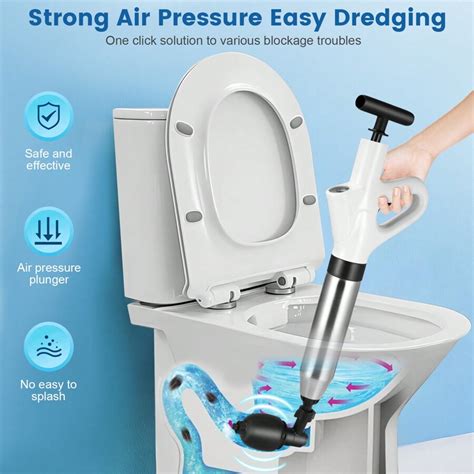 Toilet Plunger High Pressure Air Plunger Kit Toilet Plungers For