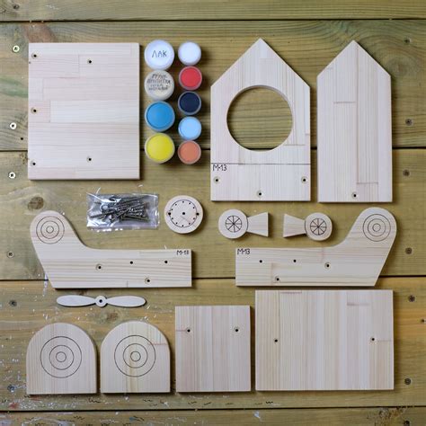 Кормушка для птиц набор сделай сам Самолёт желтый М13 в интернет магазине Ярмарка Мастеров