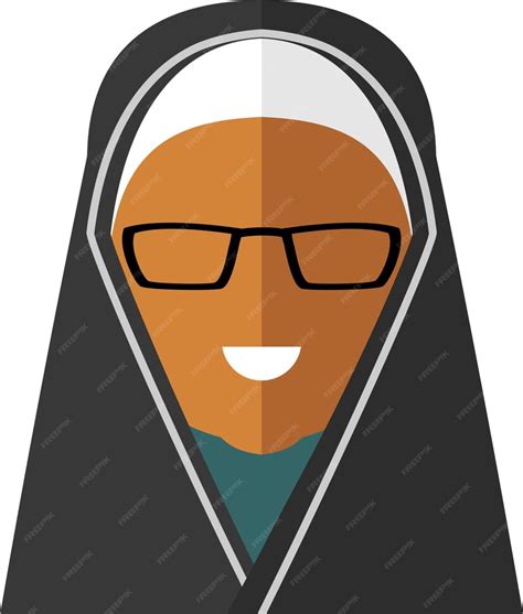 Premium Vector Elderly Old Muslim Islamic Arab Woman Avatar Face Icon