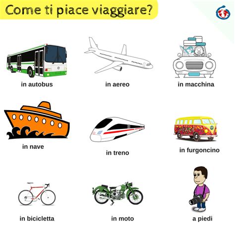Ecco Alcuni Mezzi Di Trasporto Con Cui Puoi Viaggiare Italian Lessons
