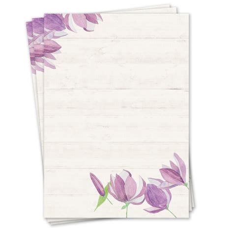 Frühlingshaftes Vintage Briefpapier Mit Blumen I Younikat® 990