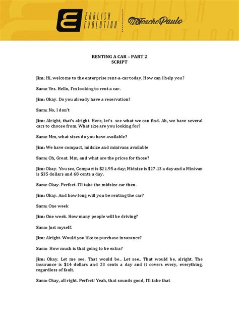 Script Renting A Car Part 2 Pdf
