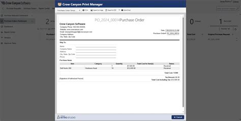 Office 365 And Sharepoint Purchase Order System By Crow Canyon