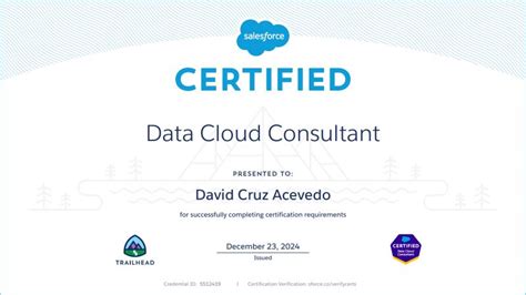 Salesforce Datacloud Consultant Certification David Cruz 11 Comments