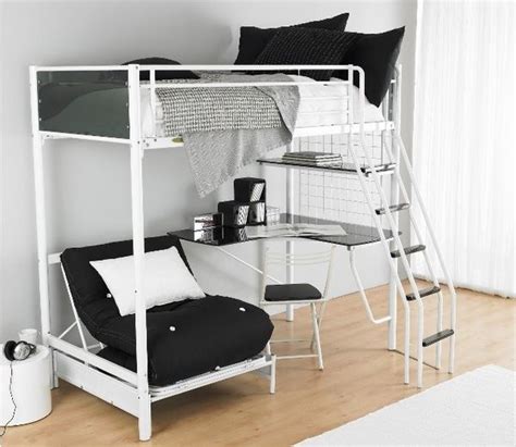 Functional Teen Room Furniture Ideas Metal Bunk Bed And Desk Combo