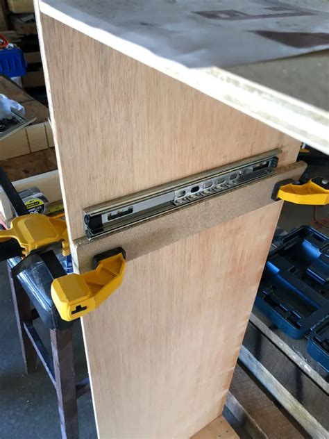 Attaching Drawer Slides To DIY Closet Organizer House Becoming Home
