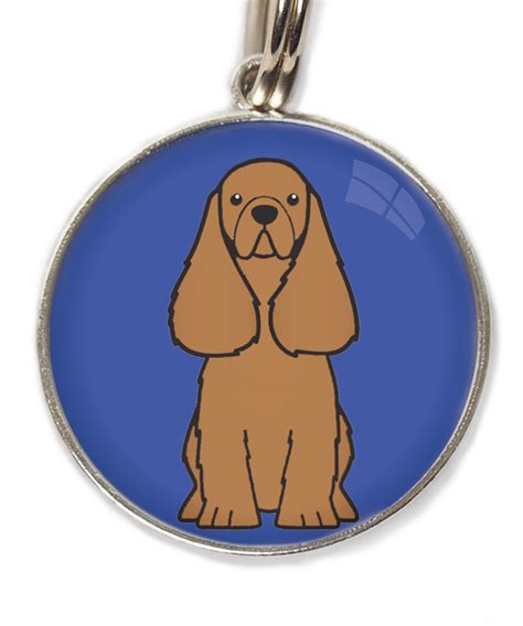 Engelse Cockerspaniël Ros Oranje Zonder Been Huisdier Penning