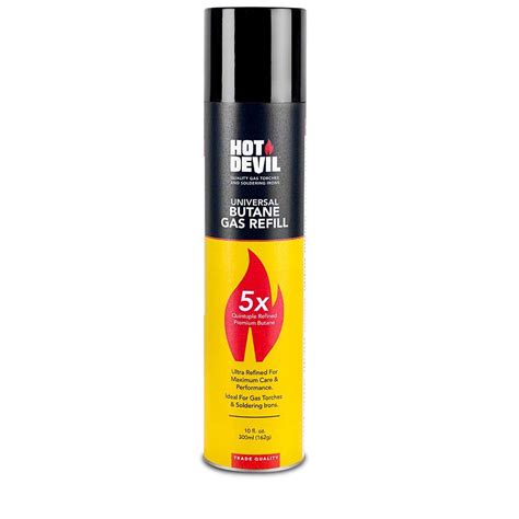 hdgas5 captivating hot devil 300g 5x purified butane gas refill