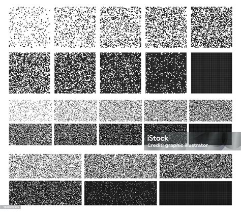 픽셀 페이드 패턴 정사각형 하프톤 세트 디지털 데이터 블록 이미지 깨는 행렬 그림입니다 추상 벡터 배경과 텍스처 효과 가능성에 대한 스톡 벡터 아트 및 기타 이미지 Istock