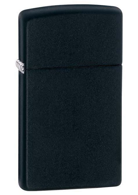 Zippo Lighter Slim Black Matte 1618 Lucas Lighters