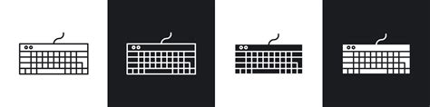 keyboard icon set royalty free vector image vectorstock