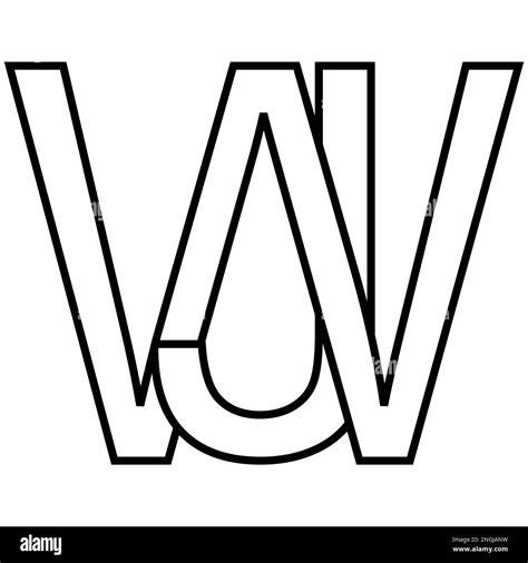 Logo Sign Wj Jw Icon Double Letters Logotype W J Stock Vector Image