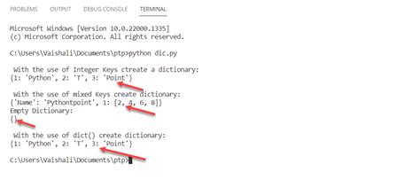Python Dictionary Pythontpoint