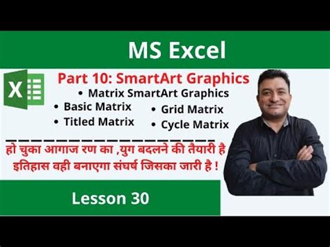 Part 10 Mastering Matrix SmartArt Graphic In Excel YouTube