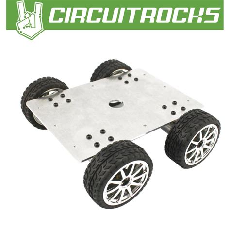 Circuitrocks Mobile Platform Kit 4wd Metal Chassis Dc Geared Motor Shopee Philippines