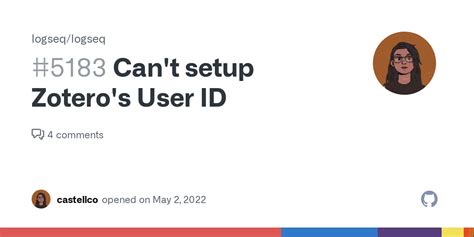 Cant Setup Zoteros User Id · Issue 5183 · Logseqlogseq · Github