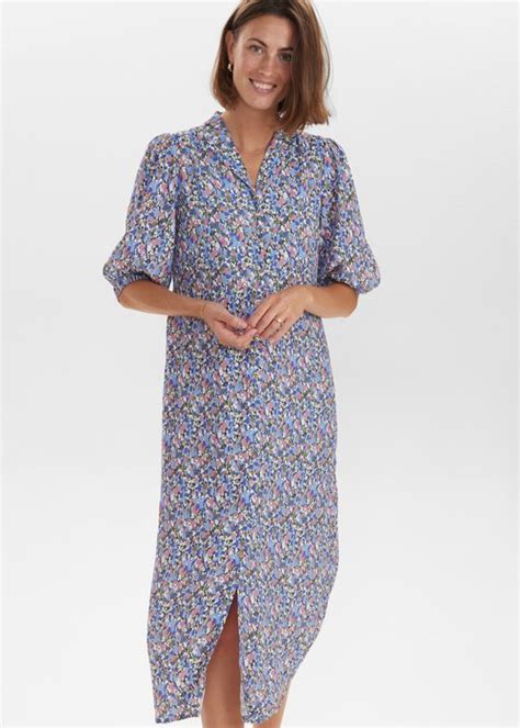 Nümph Nutyra Blusenkleid Grayed Jadeblau Zalandoch