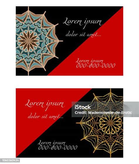 서식 파일 인사말 카드 초대장 텍스트를 위한 공간으로 설정 합니다 만다라 디자인입니다 벡터 일러스트 레이 션 결혼식에 대한 스톡 벡터 아트 및 기타 이미지 Istock