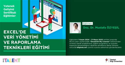 Excelde Veri Yönetimi Ve Raporlama Teknikleri Eğitimi Haberler