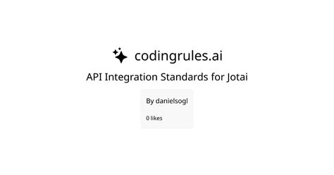 Api Integration Standards For Jotai Coding Rules Codingrulesai