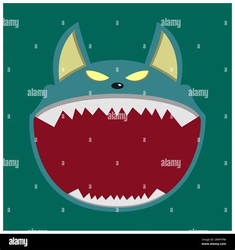 Wolf Open Mouth Stock Vector Images Alamy