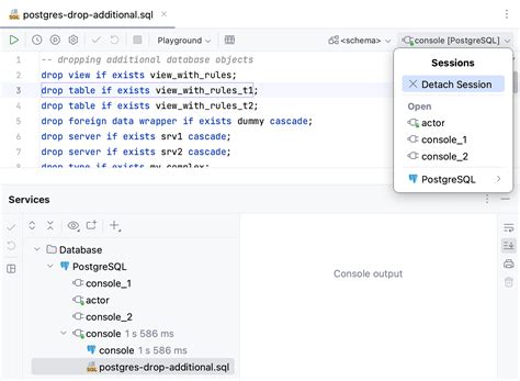 Sessions Datagrip Documentation