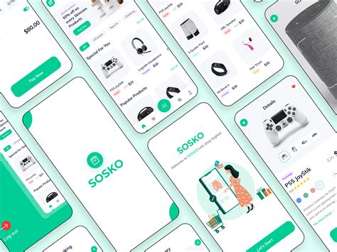 e commerce app ui design behance