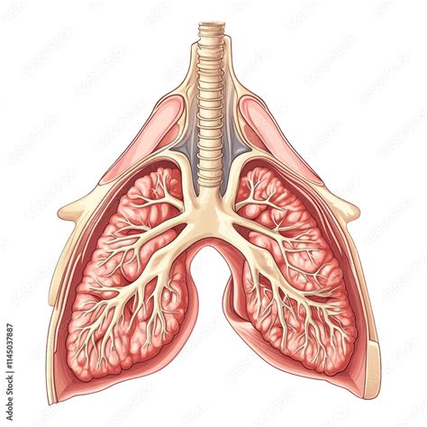 Diaphragm Anatomy Diagram Detailed Illustration Showcasing The Diaphragm Structure Educational
