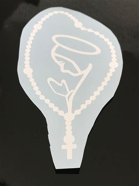 Rosary Decal Mary Praying Car Decal Mary Sticker Mary Etsy