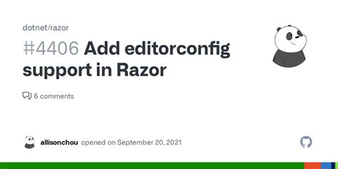 add editorconfig support in razor · issue 4406 · dotnet razor · github