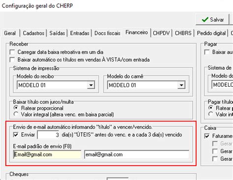 Configurando e mail de cobrança automáticos Tecgesco Gestão