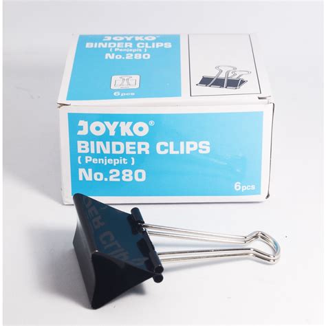 Jual BINDER CLIP PAPER CLIP JOYKO NO 280 6 PCS Shopee Indonesia