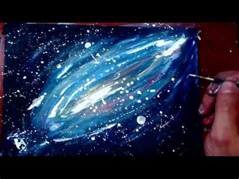 GALAXIA Con Pintura Acrilica Como Hacer Un Dibujo De Galaxia Con Pintura YouTube