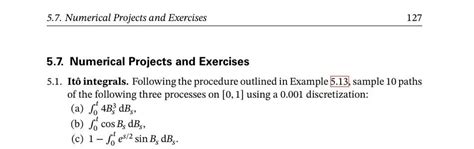 Solved Example Sampling Itô integrals How can we Chegg com