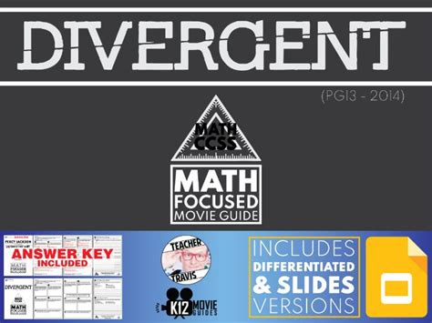 Divergent Math Movie Guide Questions Differentiated Word Problems