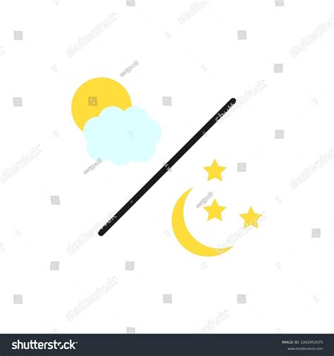 Blue Sun Cloud Moon Stars Space Stock Vector Royalty Free 2262952075