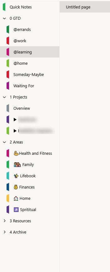 My Onenote Gtd Setup Rgtd